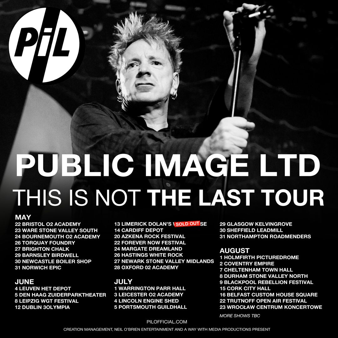 Just Announced - PiL at Margate, Dreamland - PiL Official