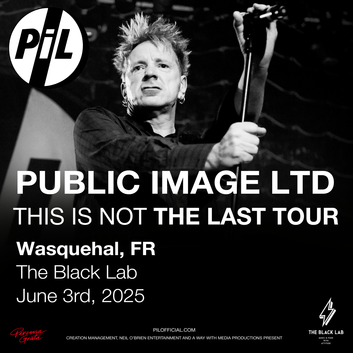 Just Announced - Wasquehal, The Black Lab, France - PiL Official