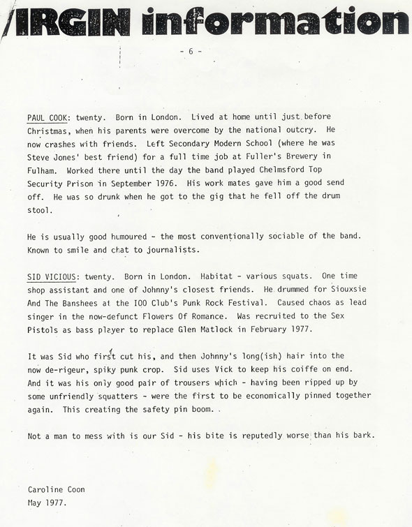 1977 Biography Sex Pistols The Official Website