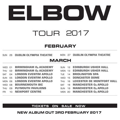 ELBOW ANNOUNCE UK AND IRELAND TOUR DATES AND NEW ALBUM FOR 2017 - elbow