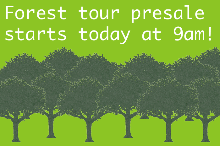 Forest tour presale starts - KEANE | OFFICIAL WEBSITE